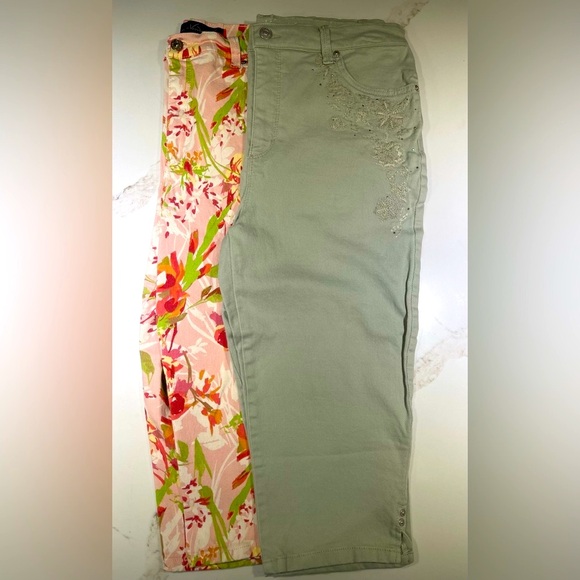 Gloria Vanderbilt | Jeans | 2fer Gloria Vanderbilt Womens Capris Sage ...